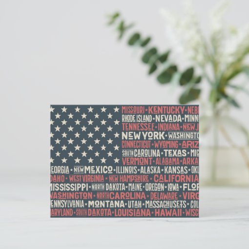 United States Of America |States & Capitals Postcard | Zazzle