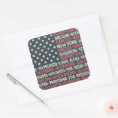 United States Of America |States & Capitals Square Sticker | Zazzle