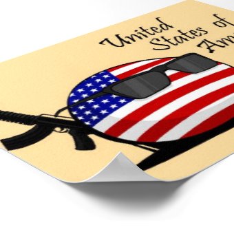 United States of America (USA) Countryball Poster | Zazzle