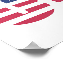 United States of america USA Flag letter design Poster | Zazzle