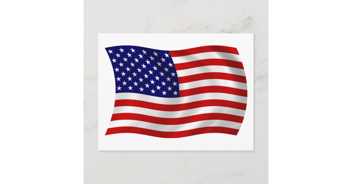 United States of America (USA) Flag Postcard | Zazzle