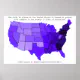 United States Order of Statehood Map with Numbers Poster | Zazzle