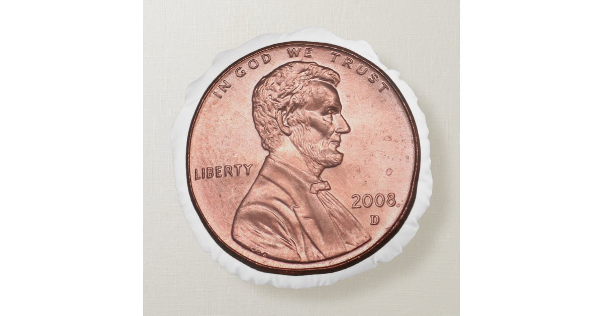 United States Penny Round Pillow | Zazzle