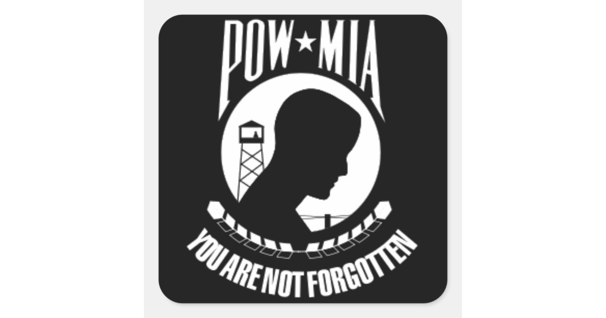 United States POW-MIA Square Sticker | Zazzle