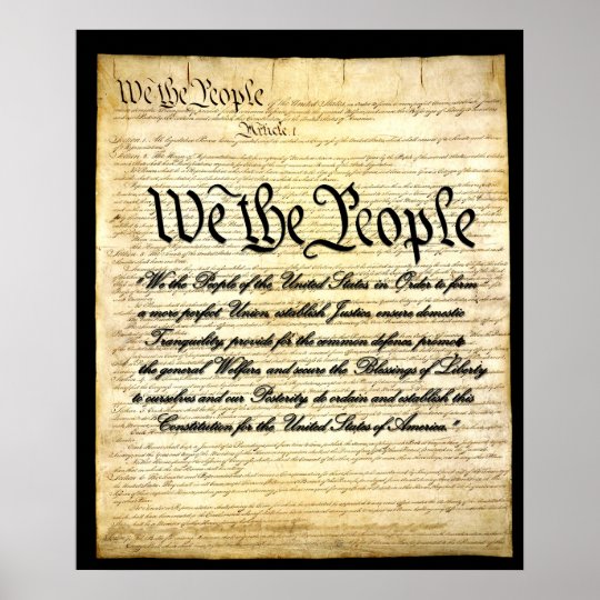 United States Preamble Poster | Zazzle.com