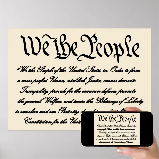 United States Preamble Poster | Zazzle