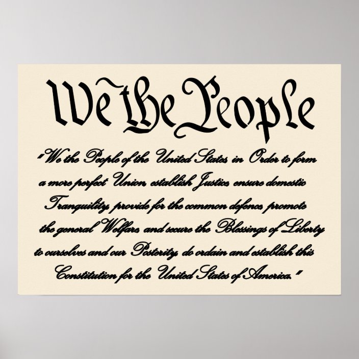 United States Preamble Poster | Zazzle.com