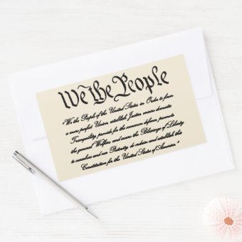 United States Preamble Rectangular Sticker | Zazzle