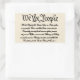 United States Preamble Rectangular Sticker | Zazzle
