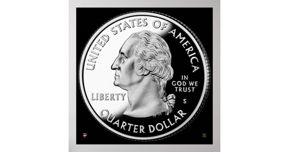 UNITED STATES QUARTER OBVERSE POSTER | Zazzle