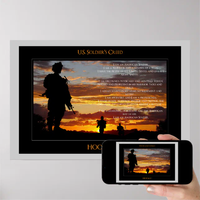 United States Soldier's Creed Poster | Zazzle