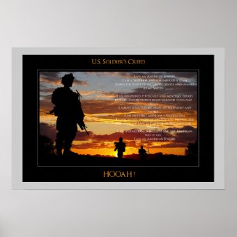 United States Soldier's Creed Poster | Zazzle