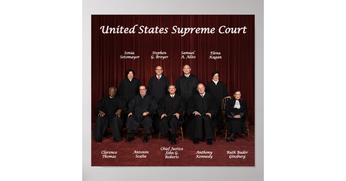United States Supreme Court Justices Poster | Zazzle