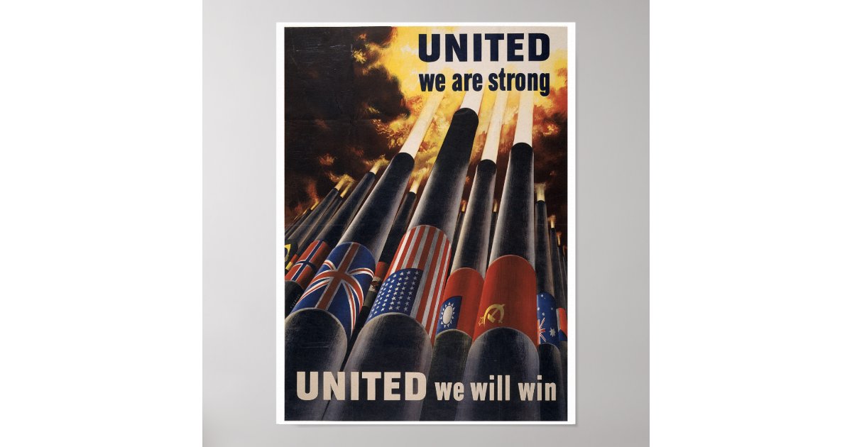 United We Are Strong Poster | Zazzle
