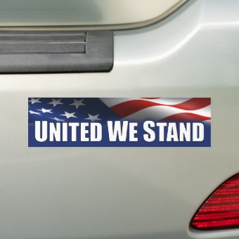 United We Stand - America Bumper Sticker | Zazzle