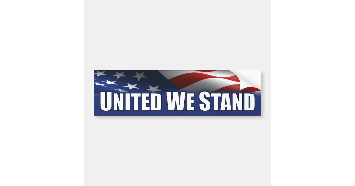 United We Stand - America Bumper Sticker | Zazzle
