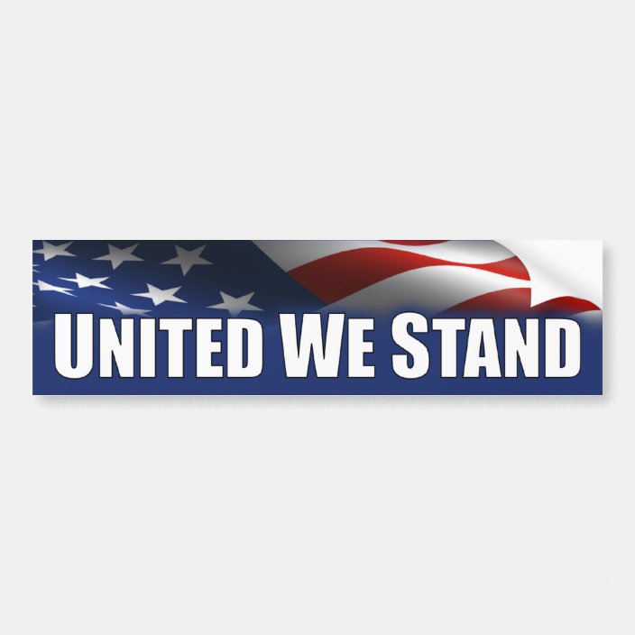 United We Stand - America Bumper Sticker | Zazzle.com