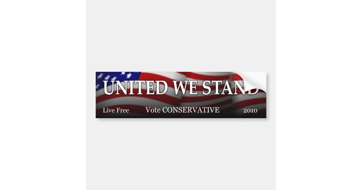 UNITED WE STAND BUMPER STICKER | Zazzle