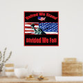 United We Stand Divided We Fall Poster | Zazzle