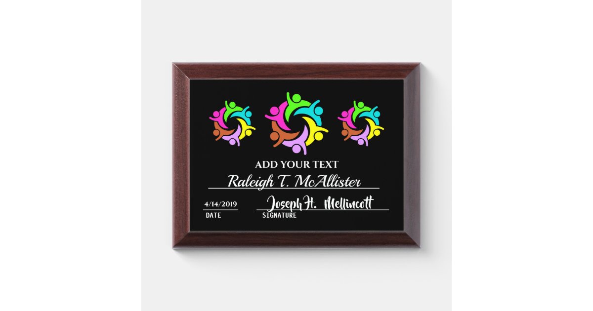 Unity - Community Award Plaque | Zazzle