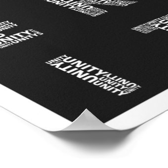 Unity in Diversity Black and White poster | Zazzle