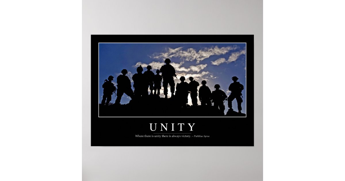 Unity: Inspirational Quote 2 Poster | Zazzle