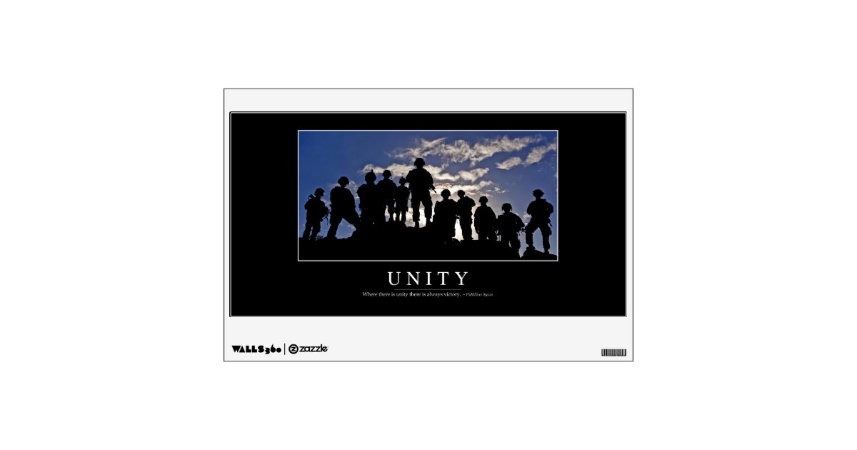 Unity: Inspirational Quote 2 Wall Decal | Zazzle
