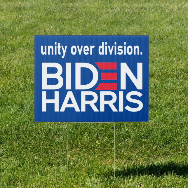 Unity Over Division Joe Biden Kamala Harris 2024 Sign | Zazzle