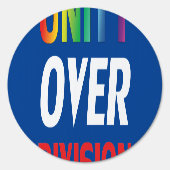 Unity over Division red white blue lgbtq pride Sign | Zazzle