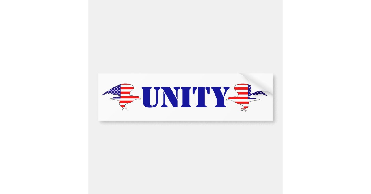 UNITY PARTY big tent freedom group eagle flags Bumper Sticker | Zazzle