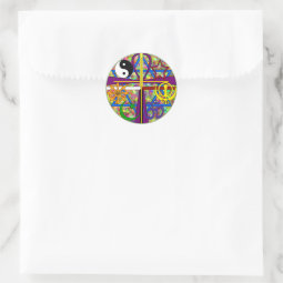 Unity Spiritual Symbols Classic Round Sticker | Zazzle