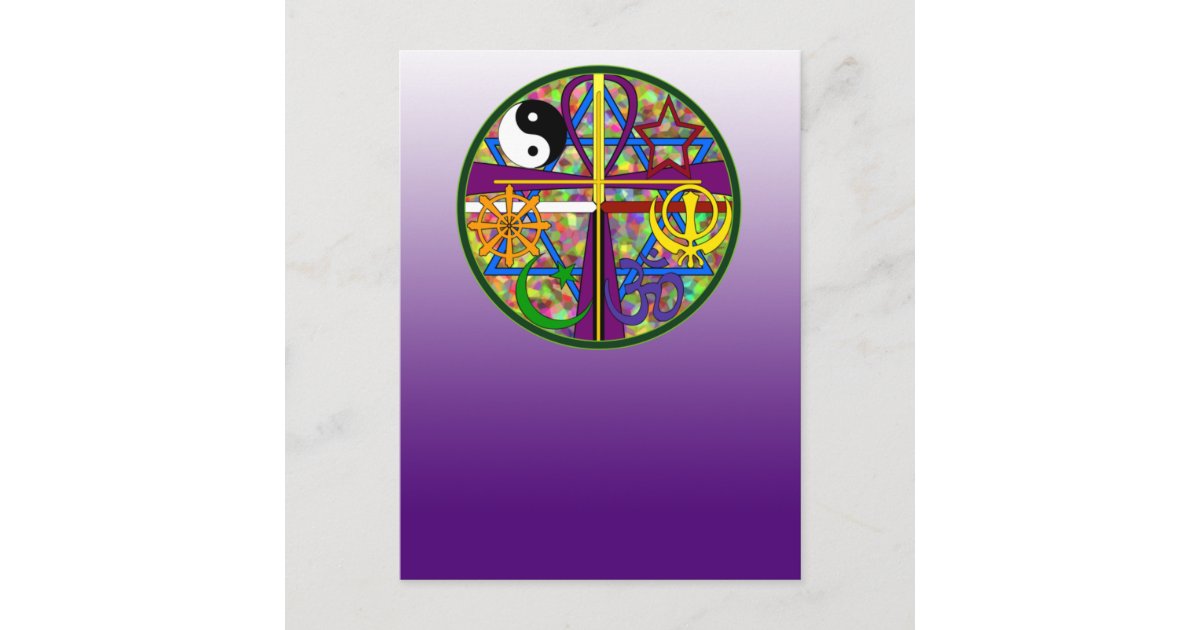 Unity Spiritual Symbols Postcard | Zazzle