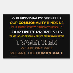 Unity Yard Sign (12 x 18) | Zazzle