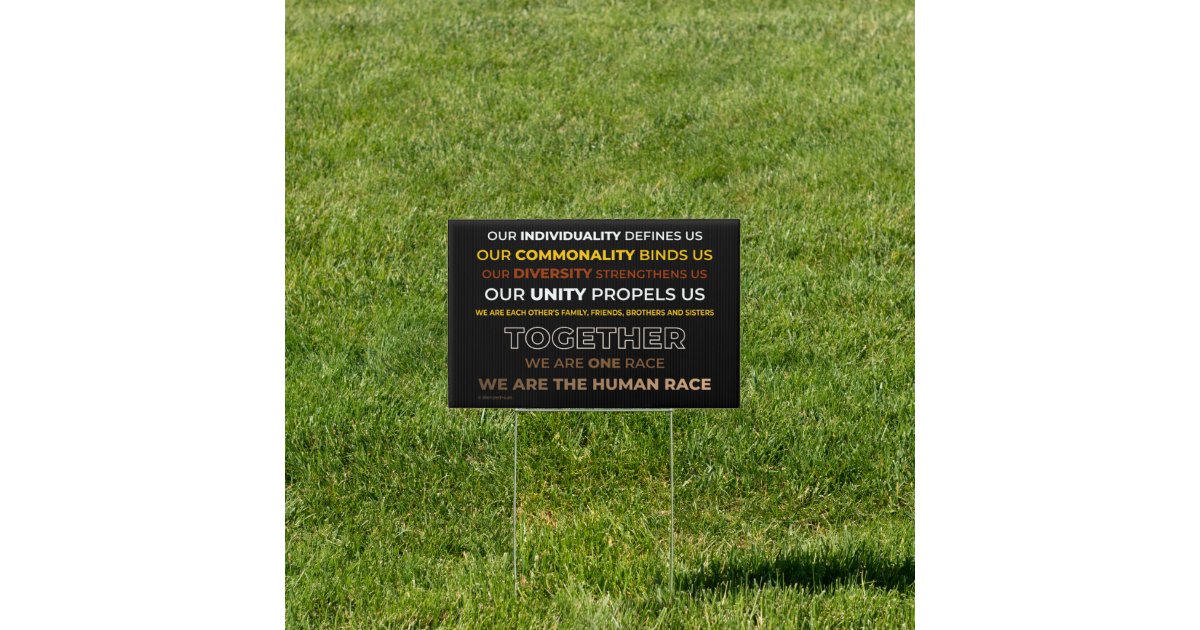 Unity Yard Sign (12 x 18) | Zazzle