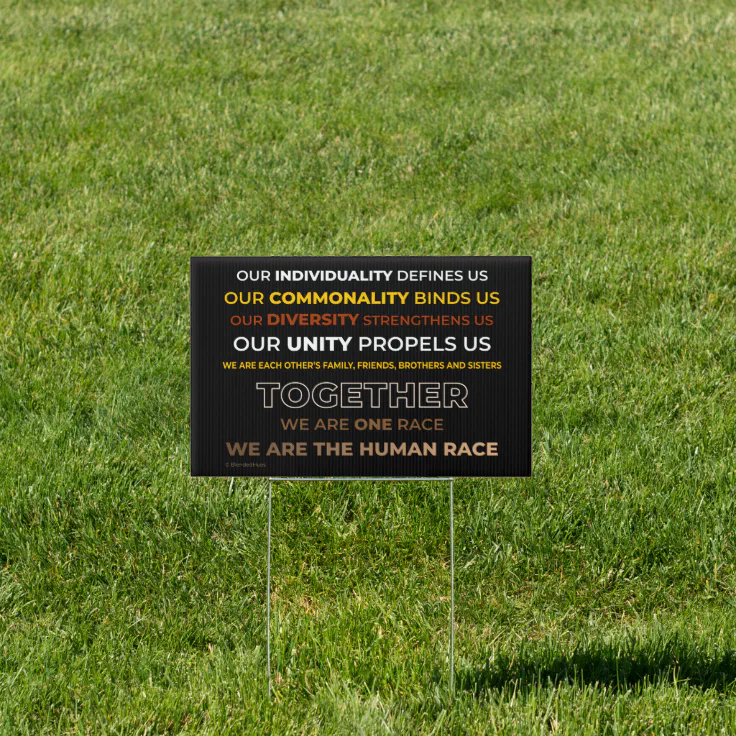 Unity Yard Sign (12 x 18) | Zazzle