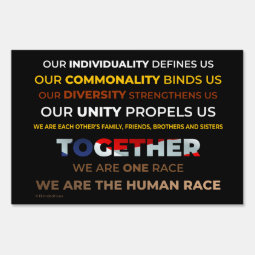 Unity Yard Sign with Flag(12 x 18) | Zazzle