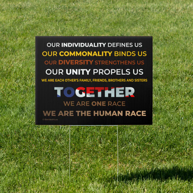 Unity Yard Sign with Flag (18 x 24) | Zazzle