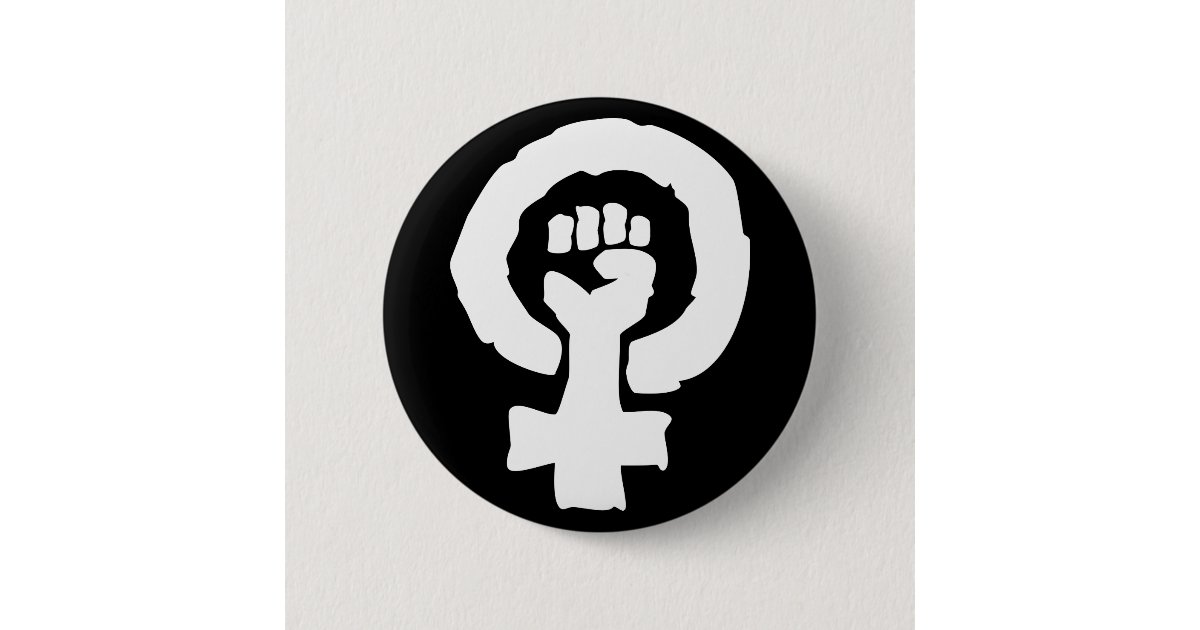 Universal Female symbol Solidarity hand Pinback Button | Zazzle
