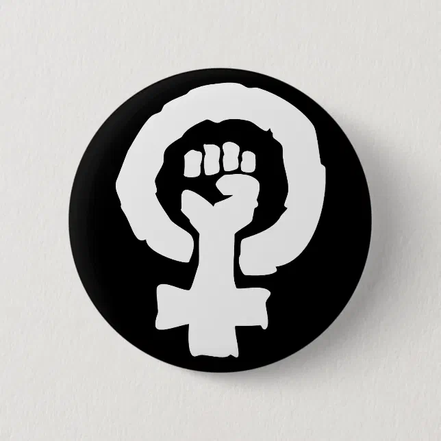 Universal Female symbol Solidarity hand Pinback Button | Zazzle