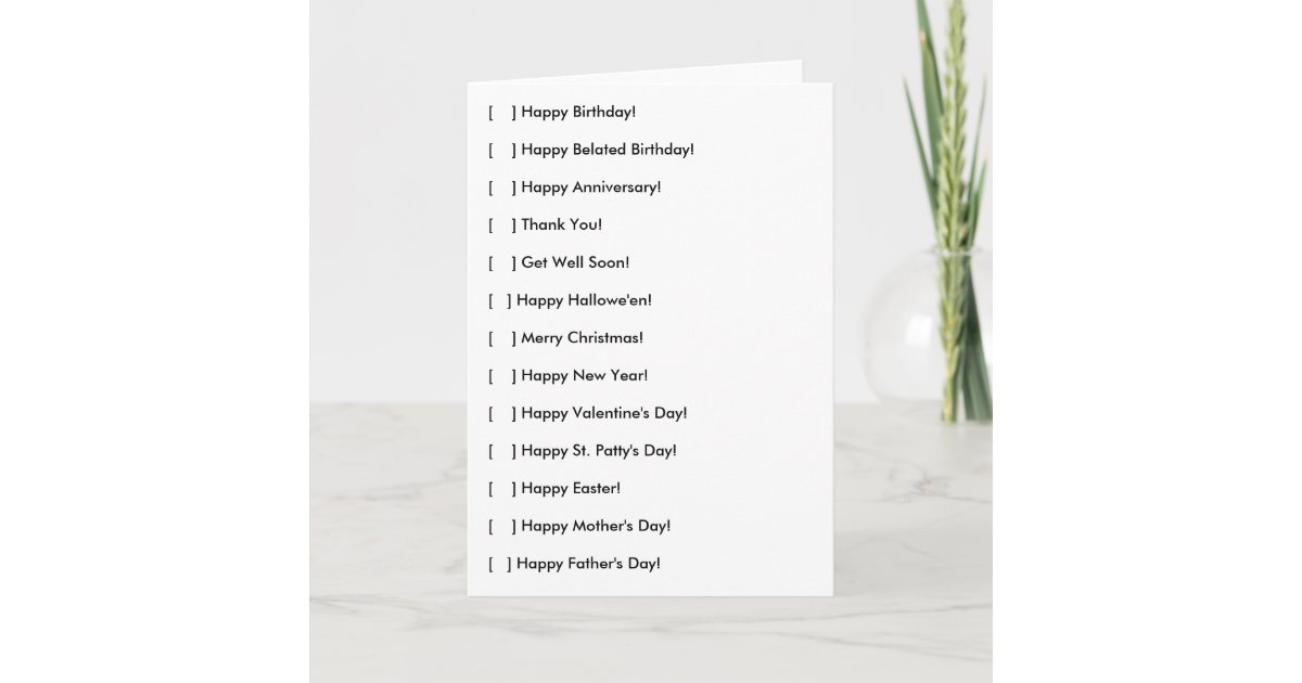 Universal Greeting Card | Zazzle