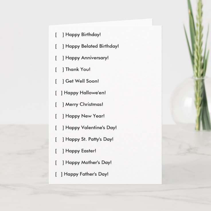 Universal Greeting Card | Zazzle