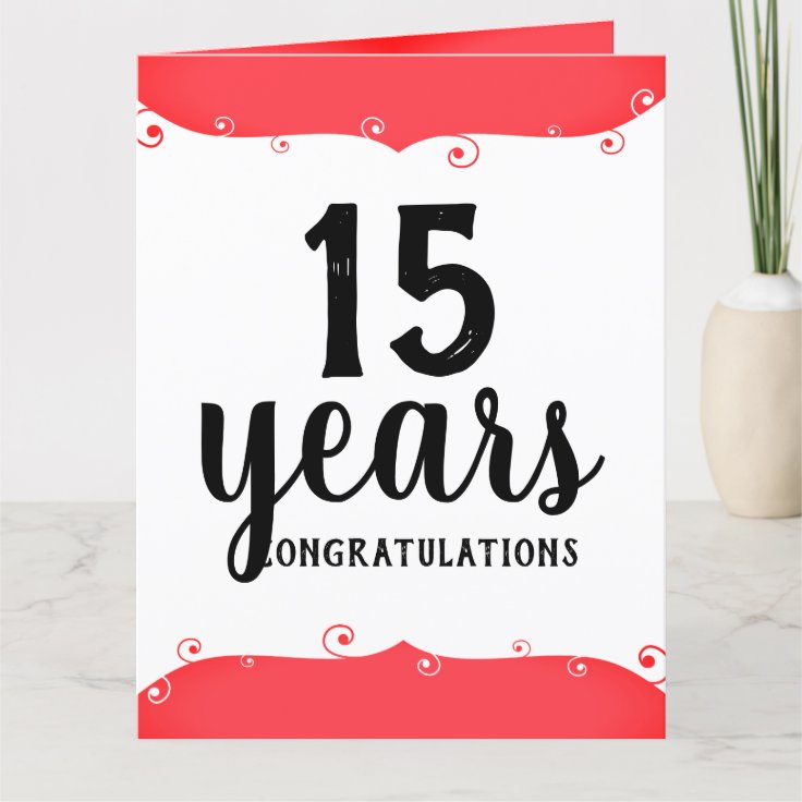 Universal milestone employee anniversary card | Zazzle