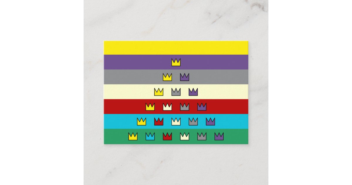 Universal Patriarch Flag Crowned Business Cards | Zazzle