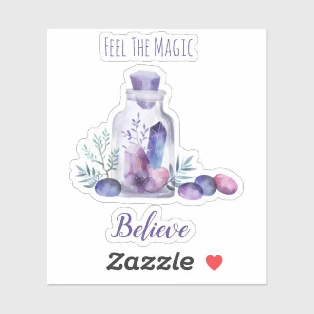 Universe Cosmos Crystals Gemstones Sticker | Zazzle