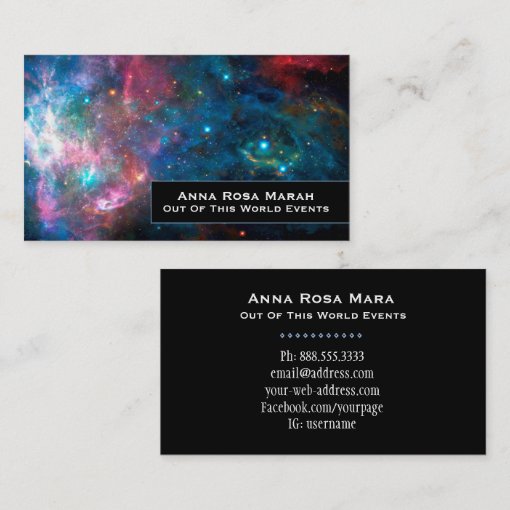 Universe Nebula Cosmos Stars Galaxy Business Card | Zazzle