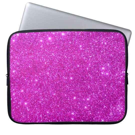 Universe Star Hot Pink Glitter Sparkle Laptop Case | Zazzle.com