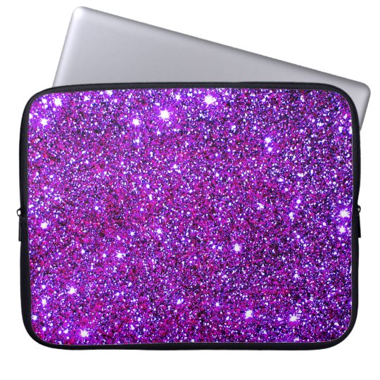 Universe Stars Purple Glitter Sparkly Laptop Case | Zazzle.com