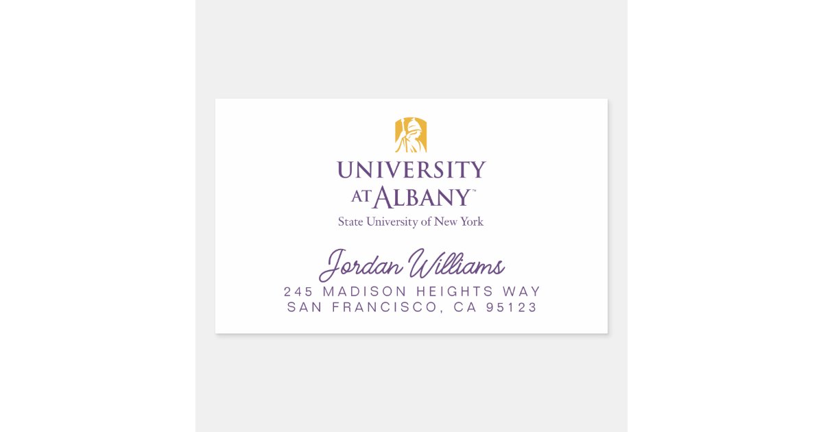 University at Albany Iconic Logo Rectangular Sticker | Zazzle