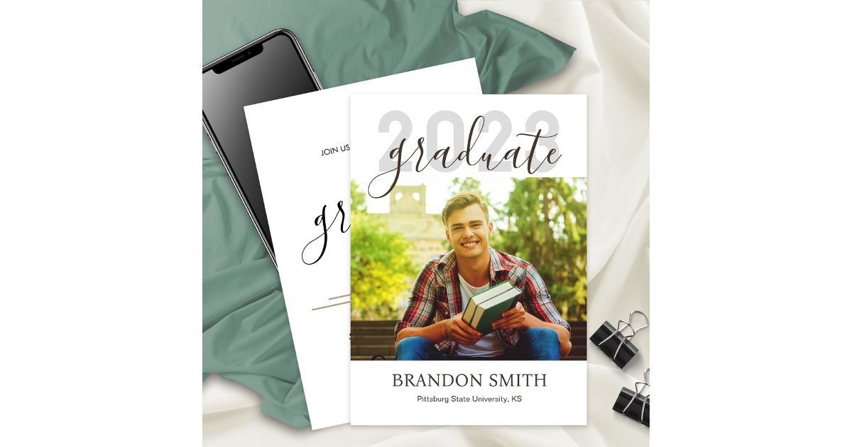 University Graduation 2023 Photo Invitation | Zazzle