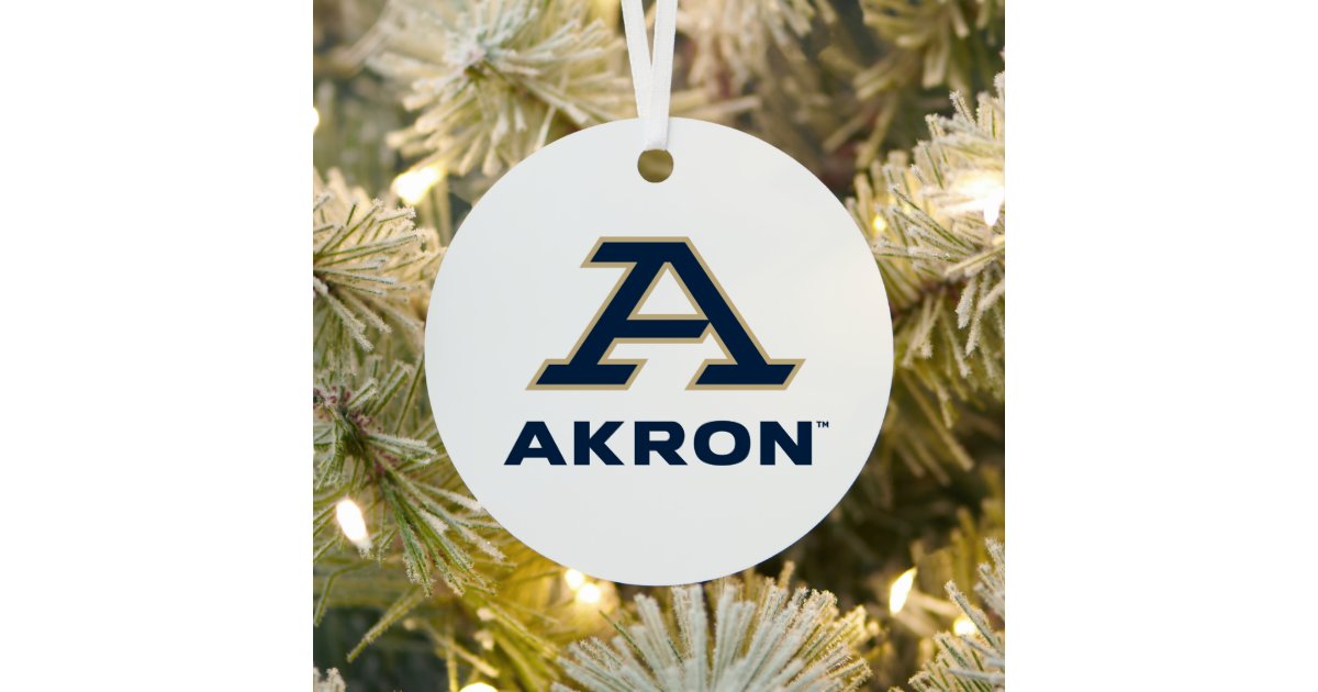 University of Akron | A Akron Metal Ornament | Zazzle